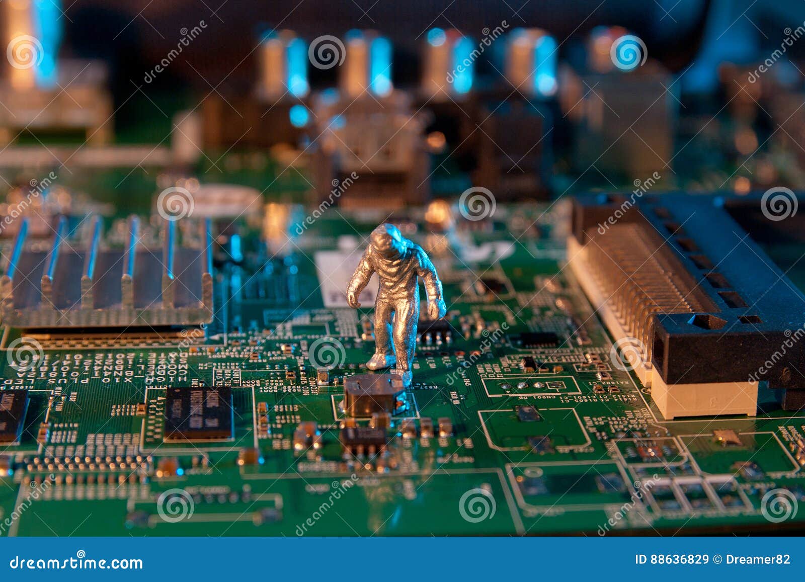Man Checking Integrated Circuits. the Concept Technology Stock Image ...
