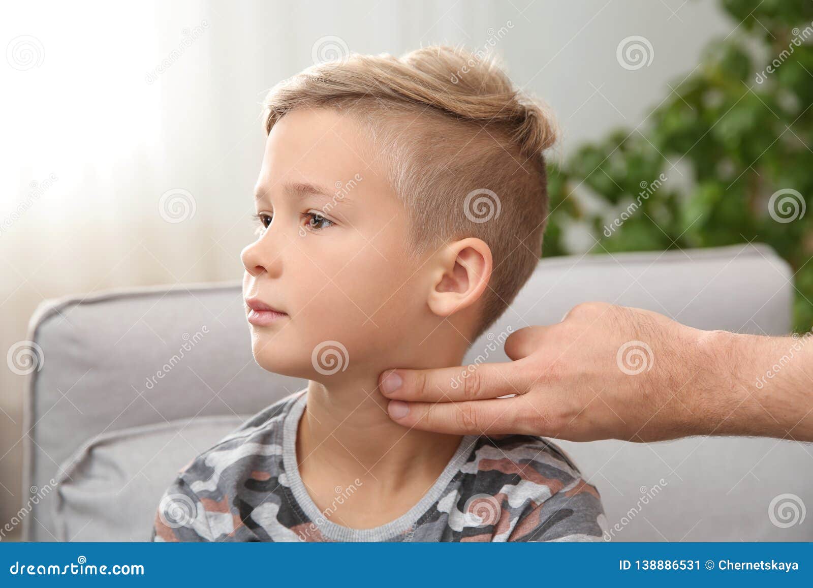 Man Checking Little Boy`s Pulse with Fingers Stock Image - Image of ...