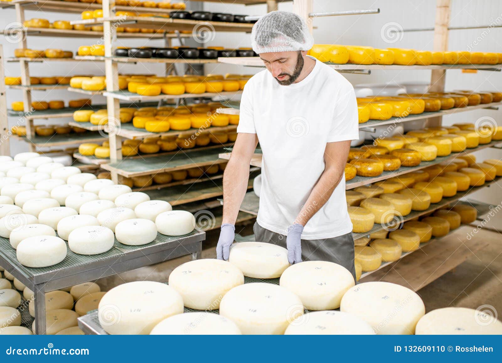 Raw Ham During The Salting Process Inside A Refrigeration Cell. Royalty ...