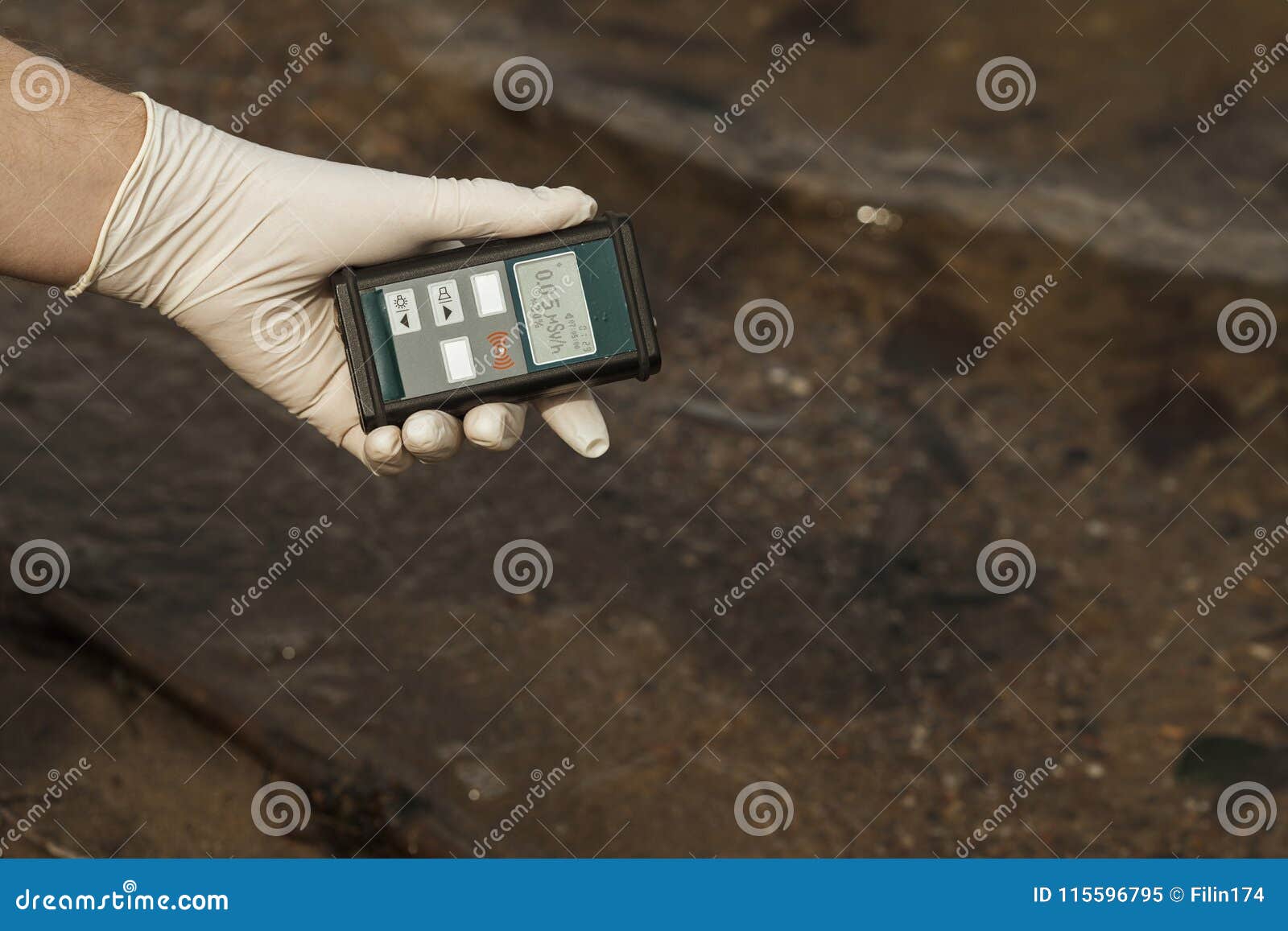 Man Checking Radiation with Geiger Counter Stock Image - Image of ...