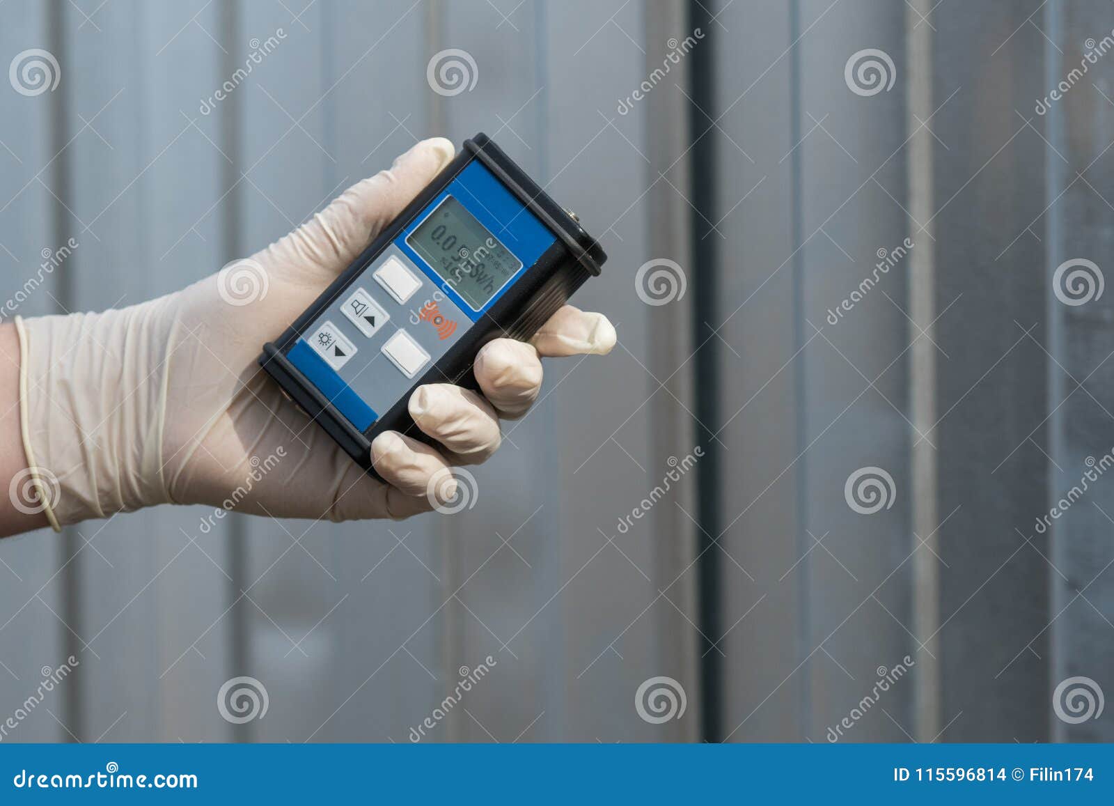 Man Checking Radiation With Geiger Counter Stock Photo | CartoonDealer ...