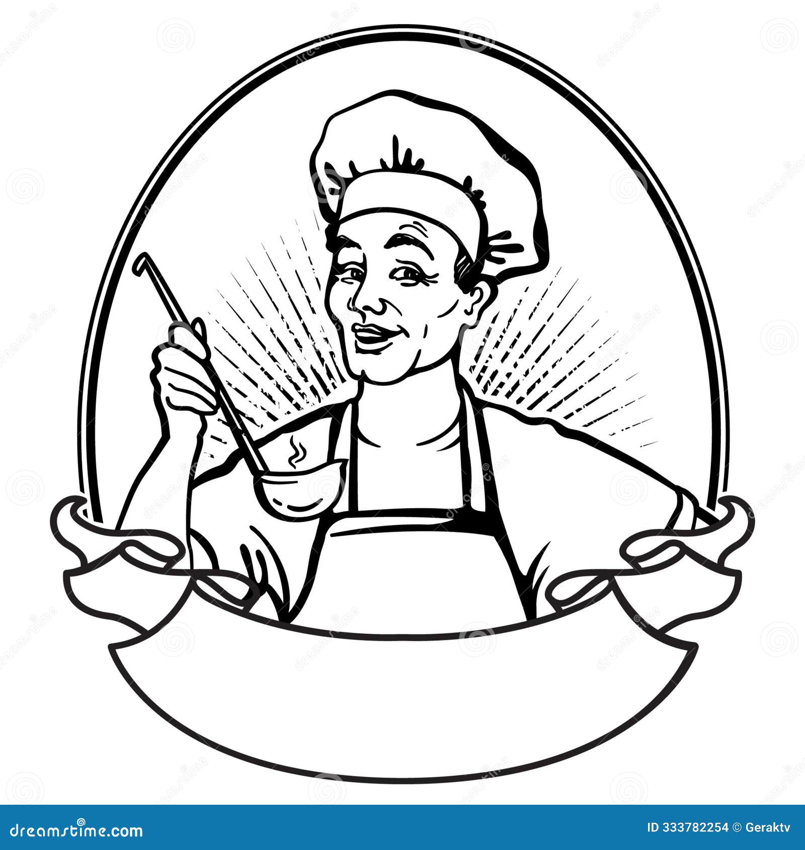 Man Chef Label Cooking in the Kitchen. Smiling Master Chef Preparing ...