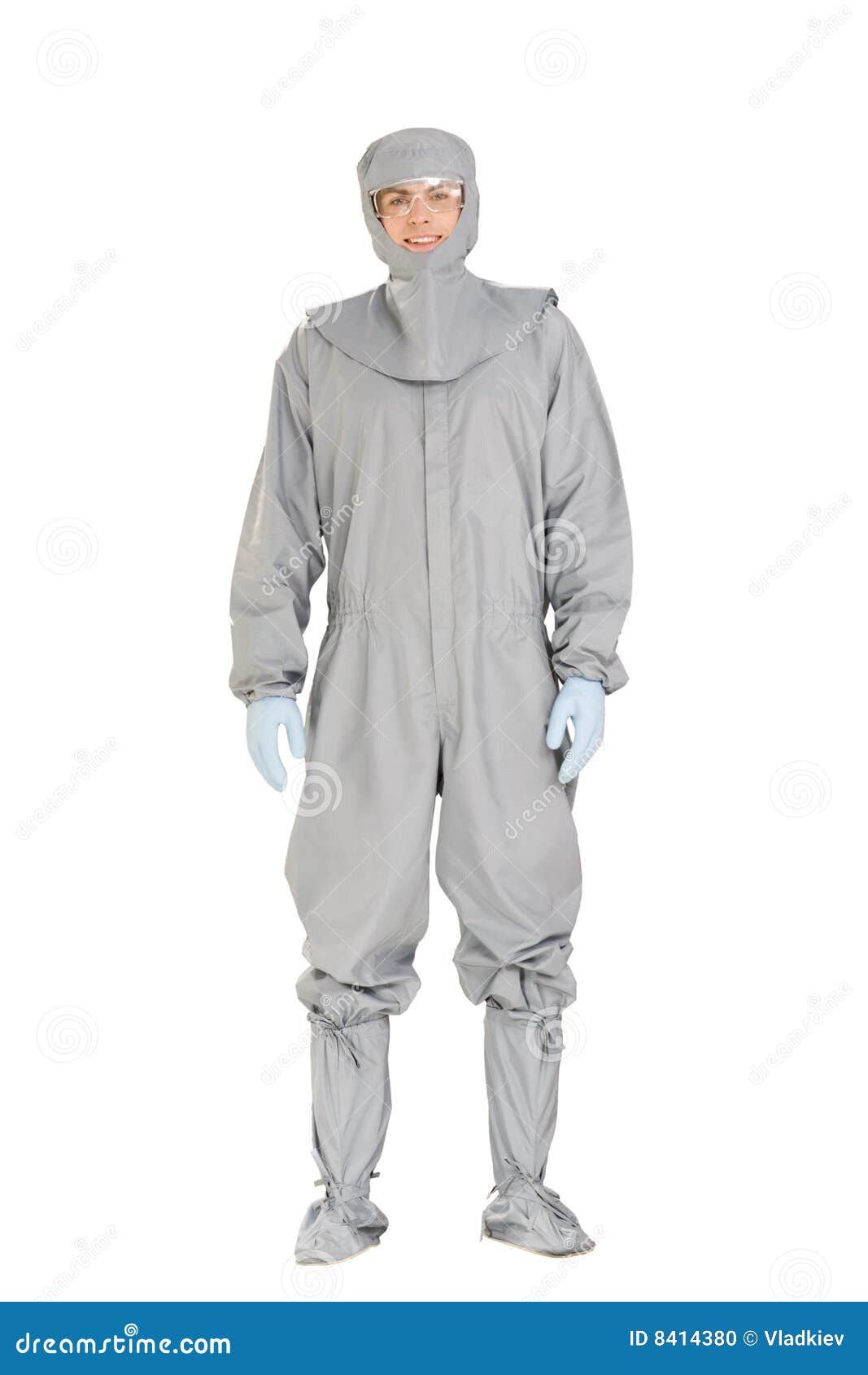 Man in chemical overall stock photo. Image of google, overalls - 8414380
