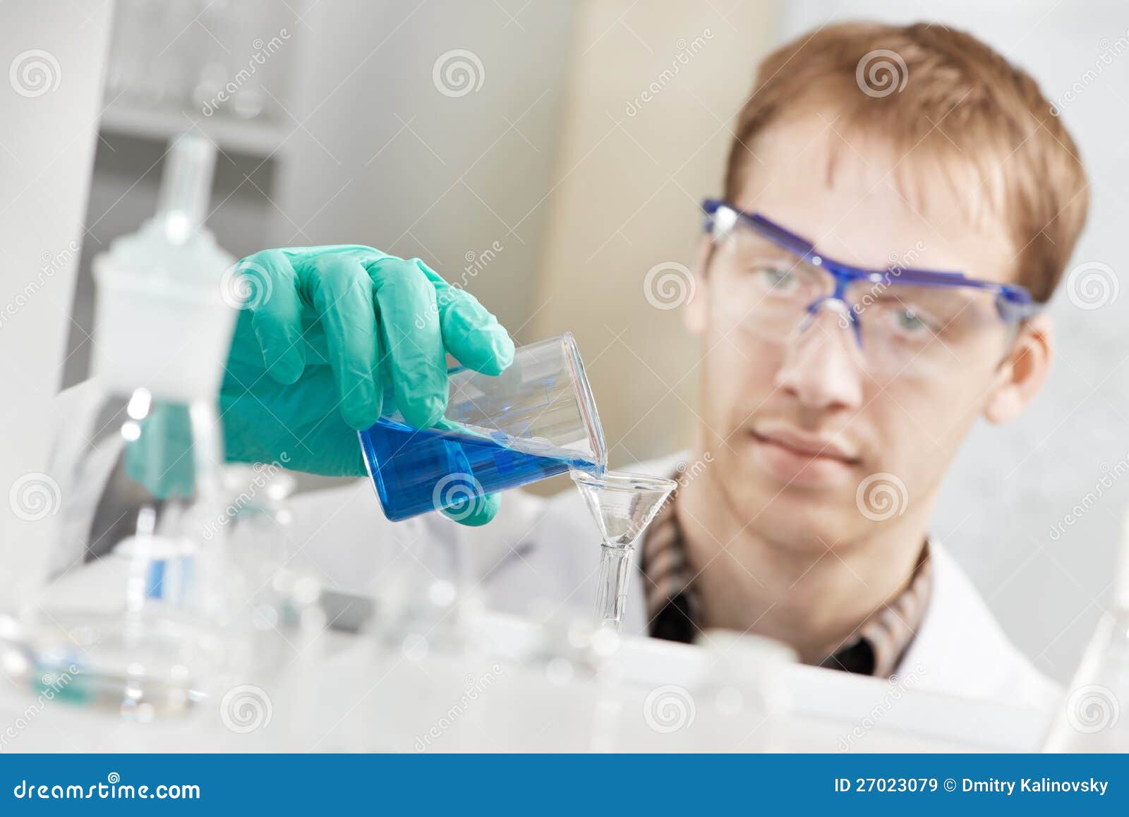 Man Chemist Scientist Researcher in Laboratory Stock Image - Image of ...