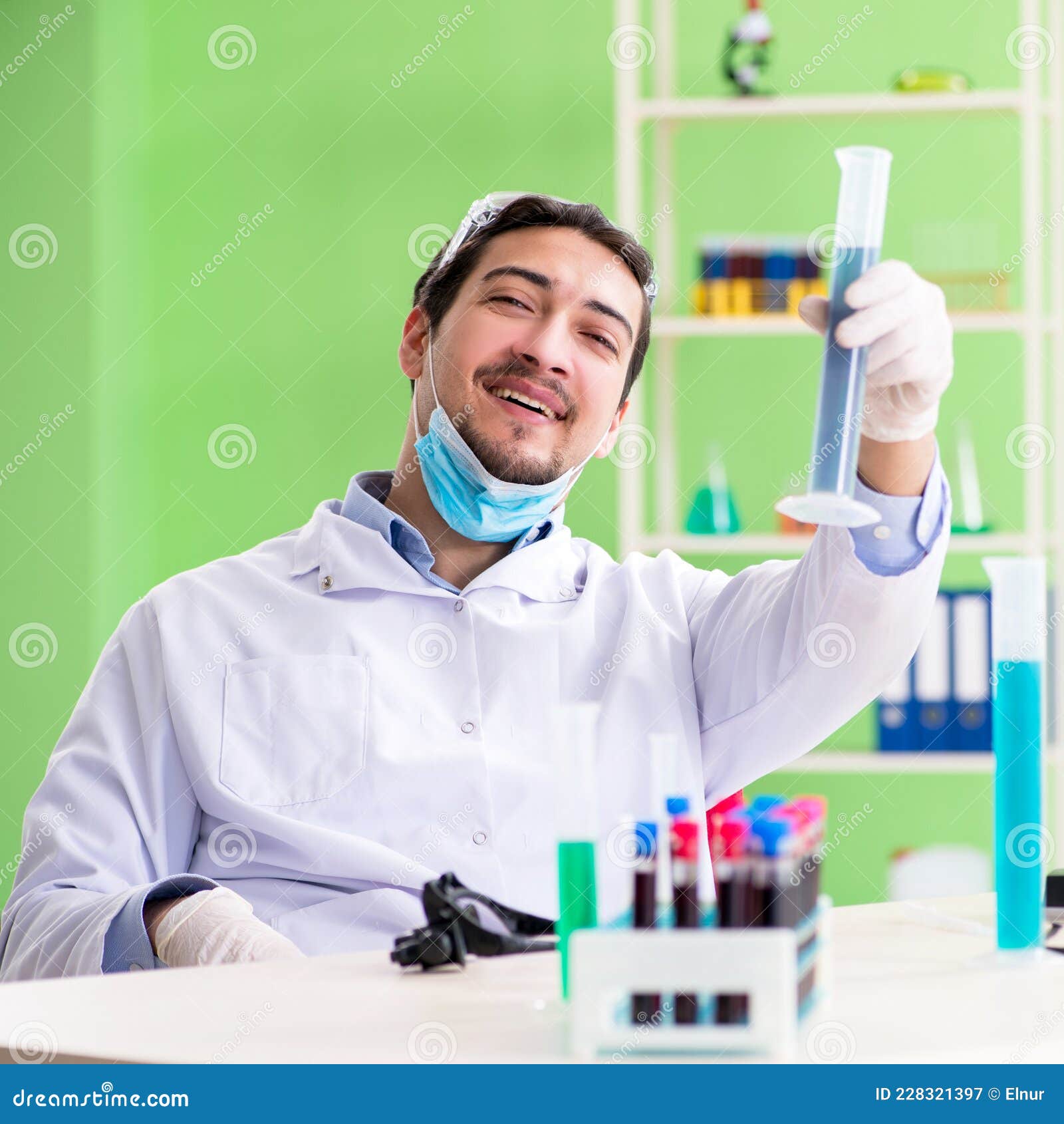 Man Chemist Working in the Lab Stock Image - Image of medicine ...