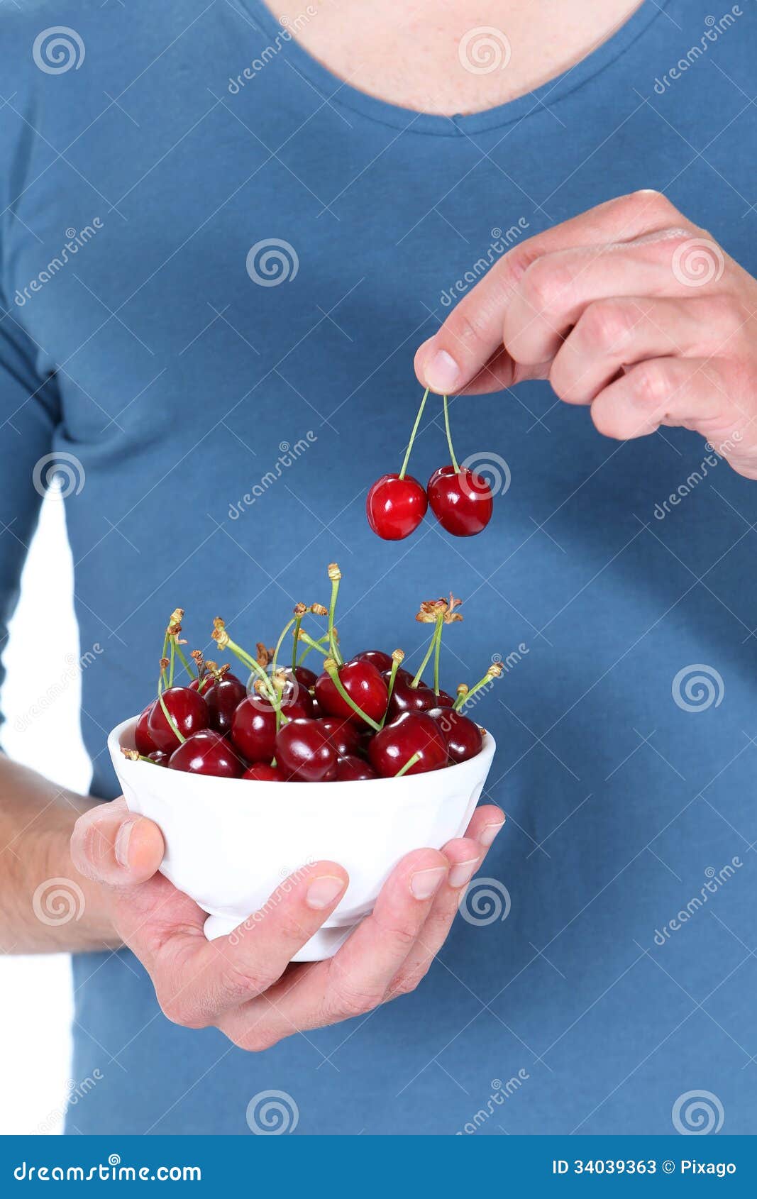 Man with cherry stock image. Image of adult, season, health - 34039363