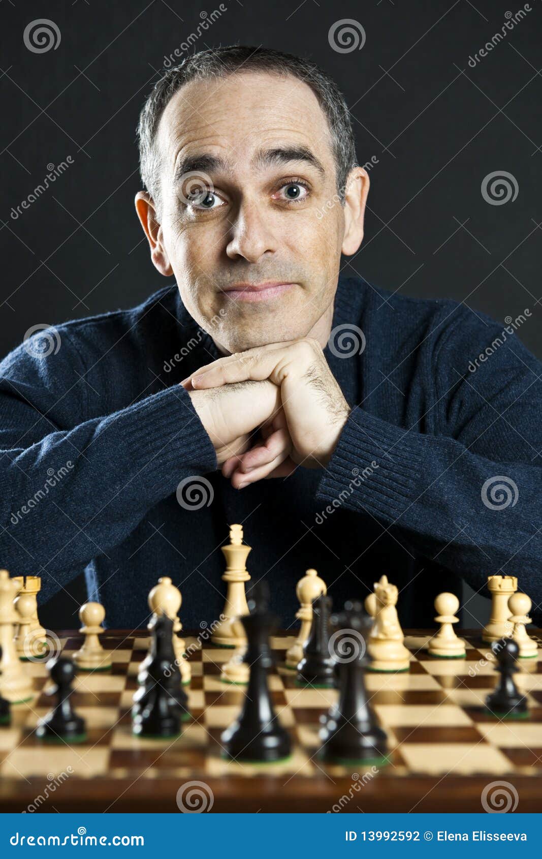 Man at chess board stock photo. Image of hands, pieces - 13992592