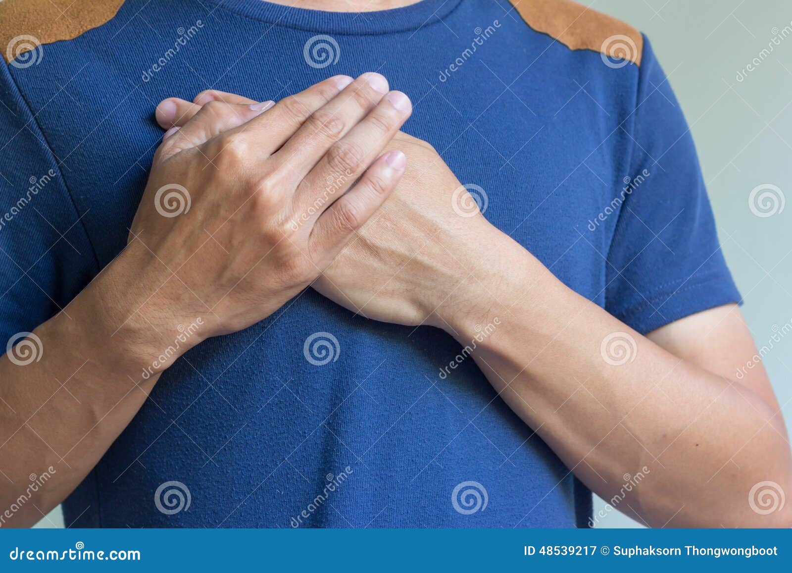Man with chest pain stock image. Image of grey, care - 48539217