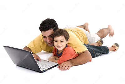 Man and Child stock photo. Image of cute, father, portable - 6405190