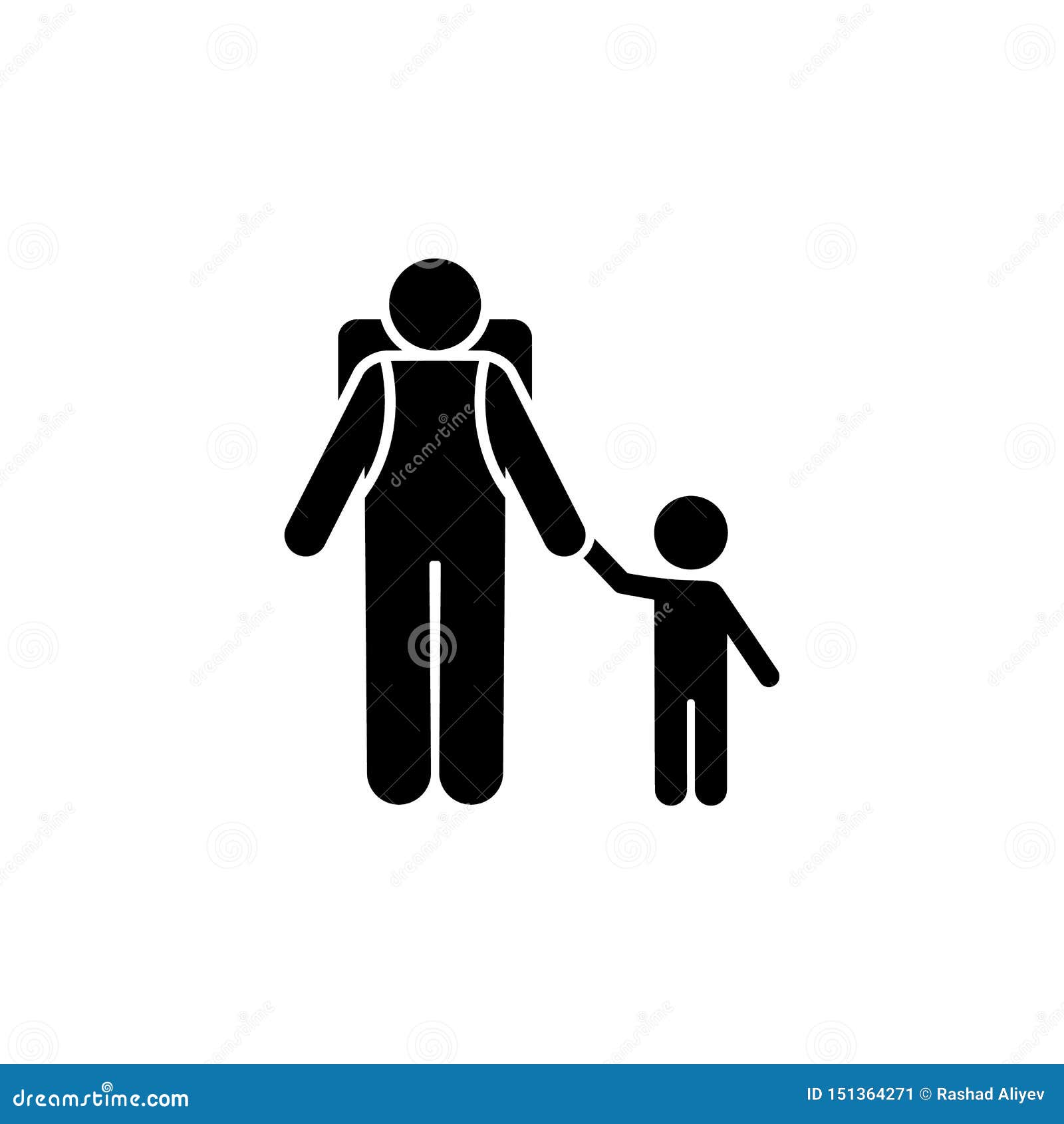 Man Child Adventure Backpacker Icon. Element of Pictogram Adventure ...