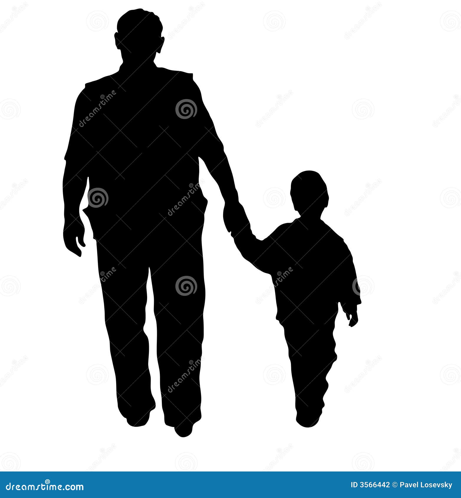 Man and child silhouette stock vector. Illustration of pensioner - 3566442