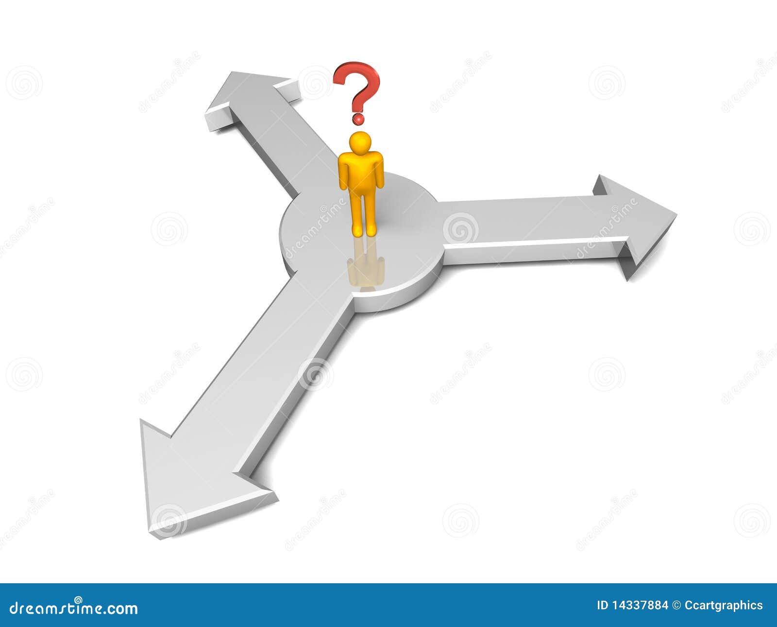 Man choosing between 3 way stock illustration. Illustration of decision ...