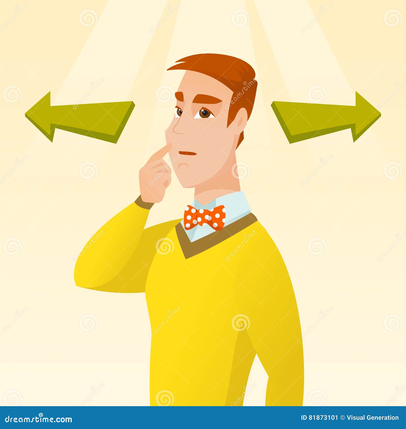 Man Choosing Career Way or Business Solution. Stock Vector ... Man Choosing Career Way or Business Solution. Stock Vector ...
