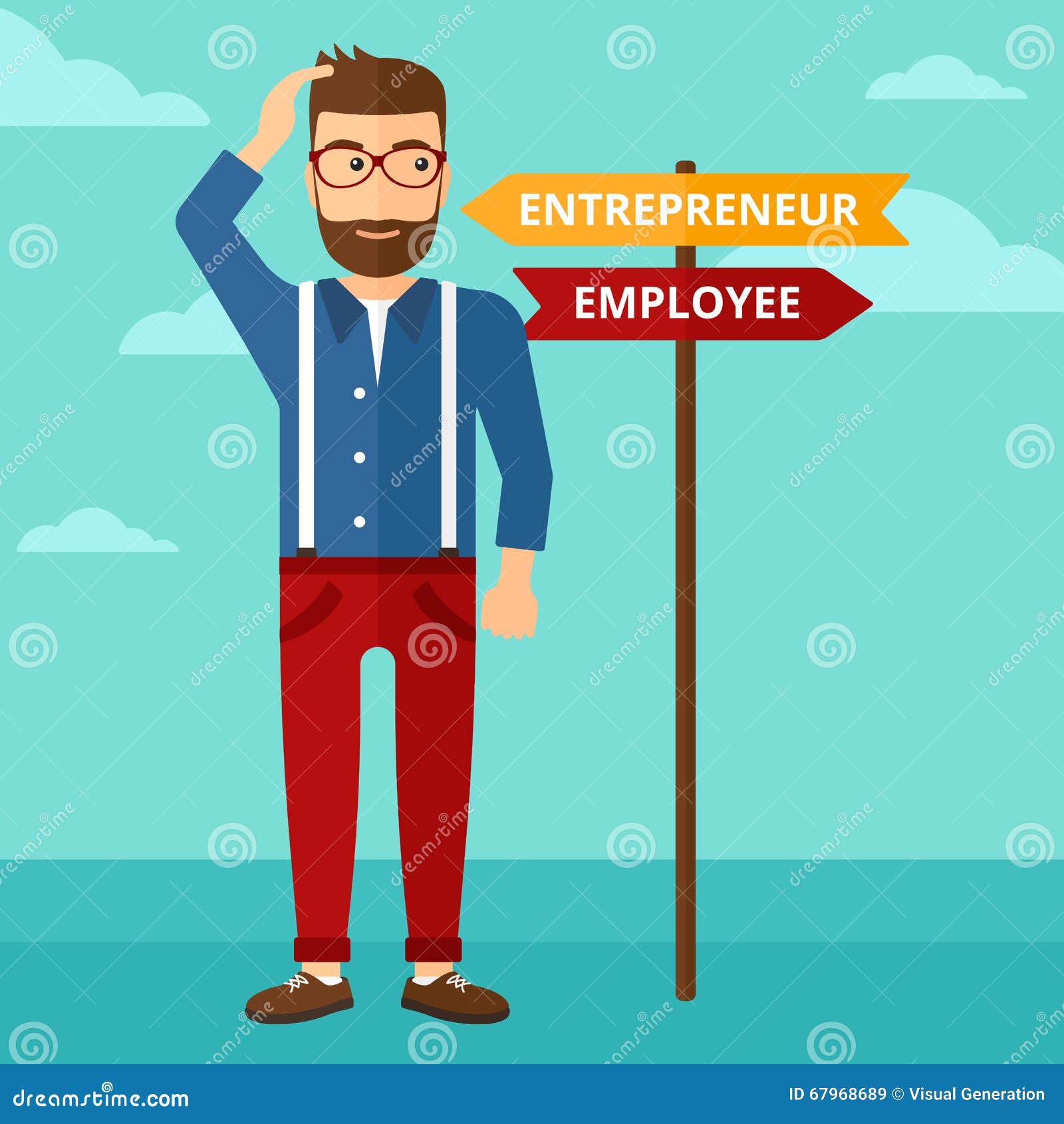 Man choosing career way. stock vector. Illustration of comparison ... Man choosing career way. stock vector. Illustration of comparison ...