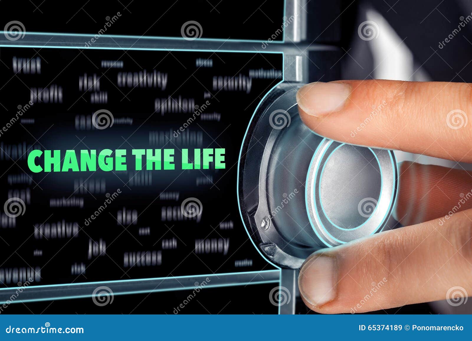 Man Choosing Change the Life Button Stock Image - Image of design ...