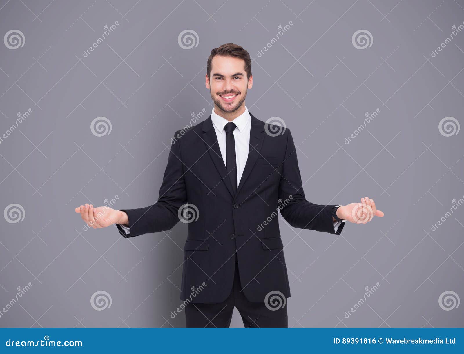 Man Choosing or Deciding with Open Palms Hands Stock Photo - Image of ...