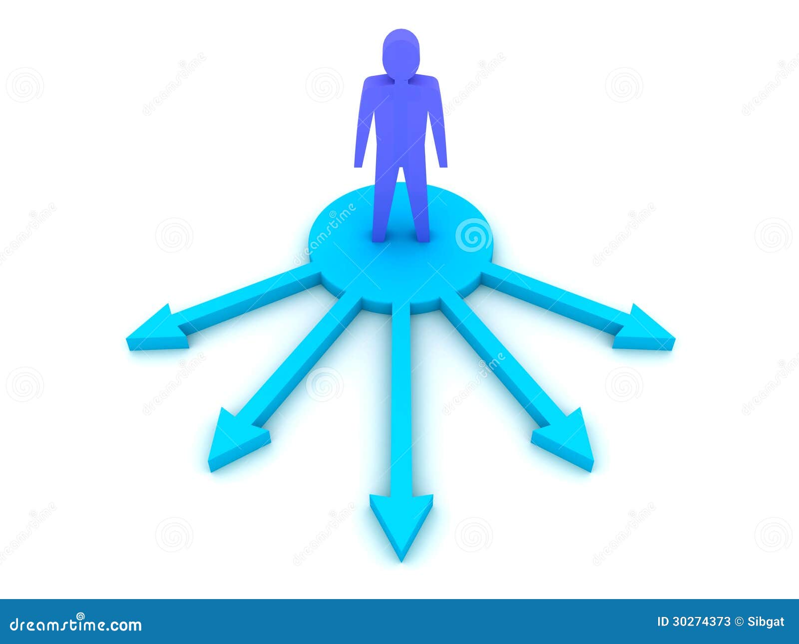 The man choosing the path. stock illustration. Illustration of pass ...