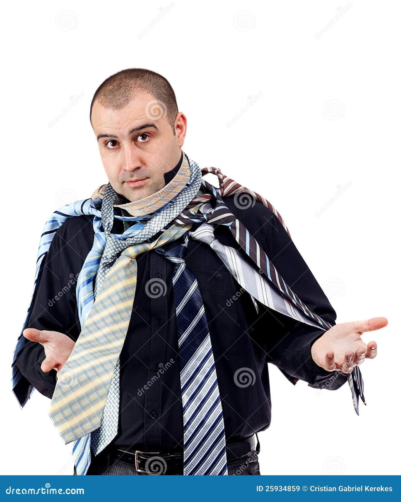 Man Choosing the Perfect Necktie Stock Image - Image of elegance ...