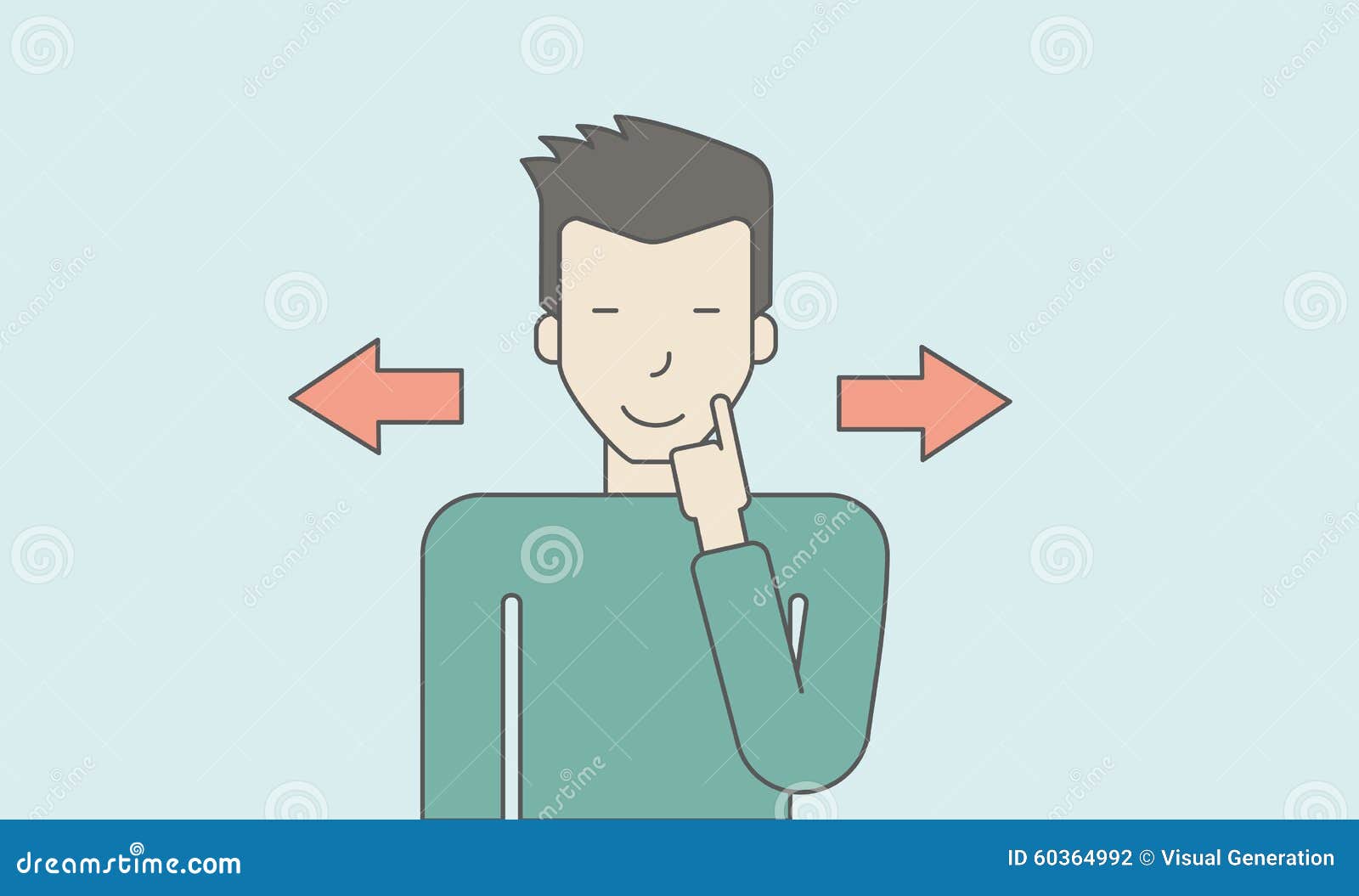 Man choosing way stock vector. Illustration of ethnicity - 60364992