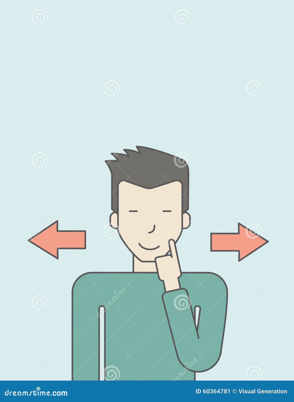 Man choosing way stock vector. Illustration of layout - 60364781