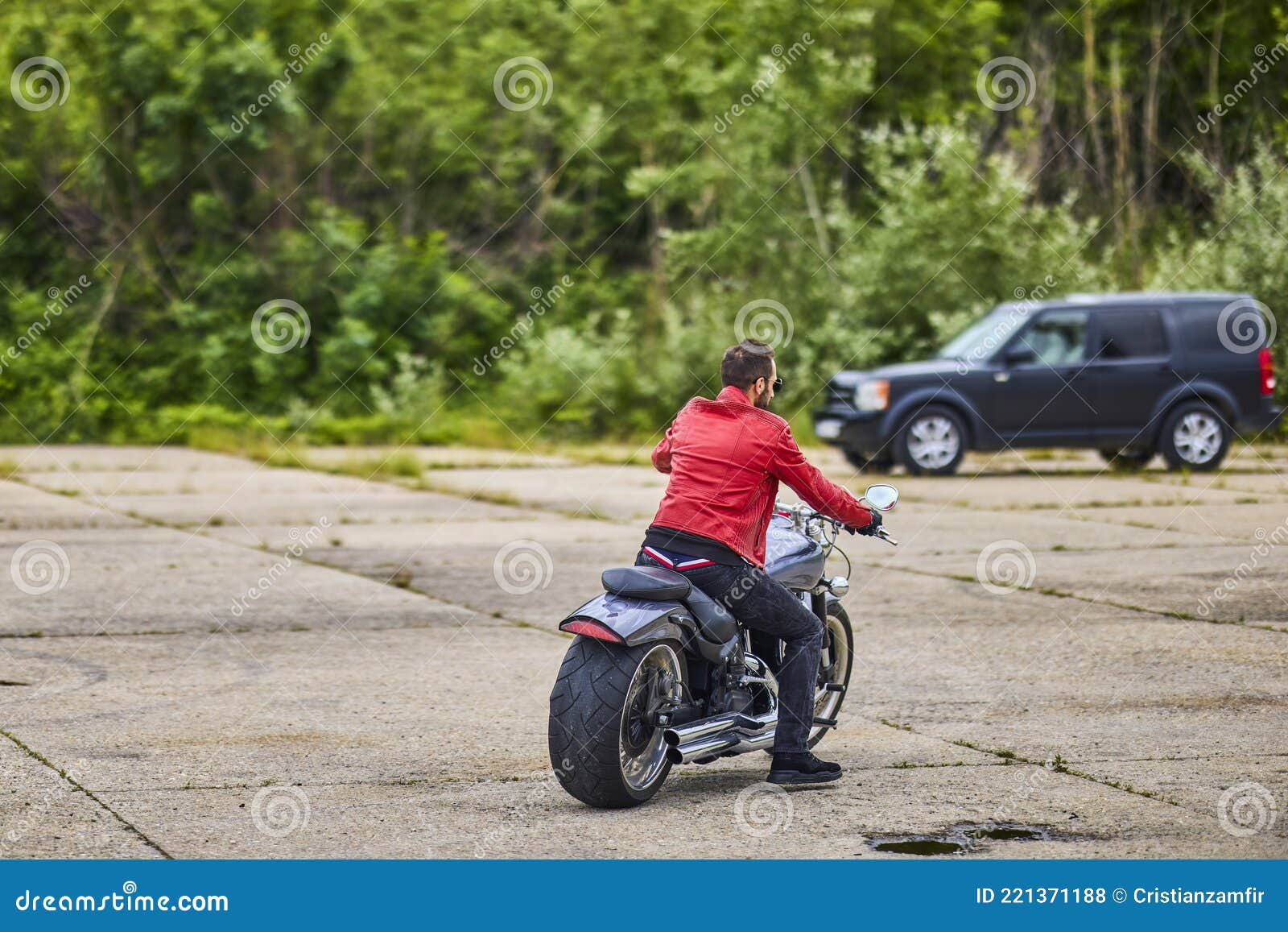 Man on a Chopper Motorcycle Stock Photo - Image of rider, biker: 221371188