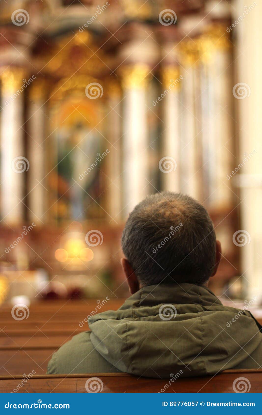 A man in a church editorial photography. Image of looks - 89776057