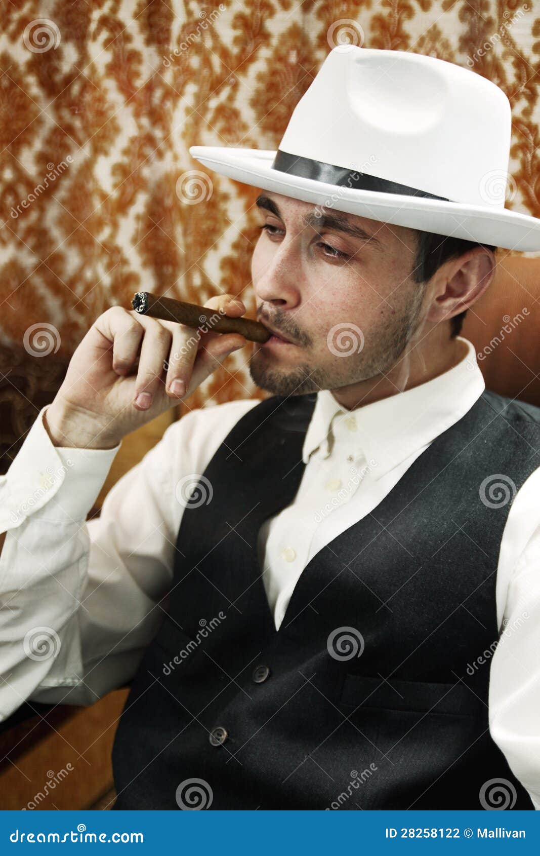 Man with cigar stock photo. Image of people, male, adult - 28258122