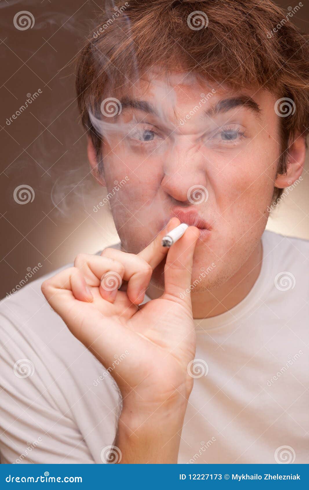 Man with a cigarette stock image. Image of studio, human - 12227173