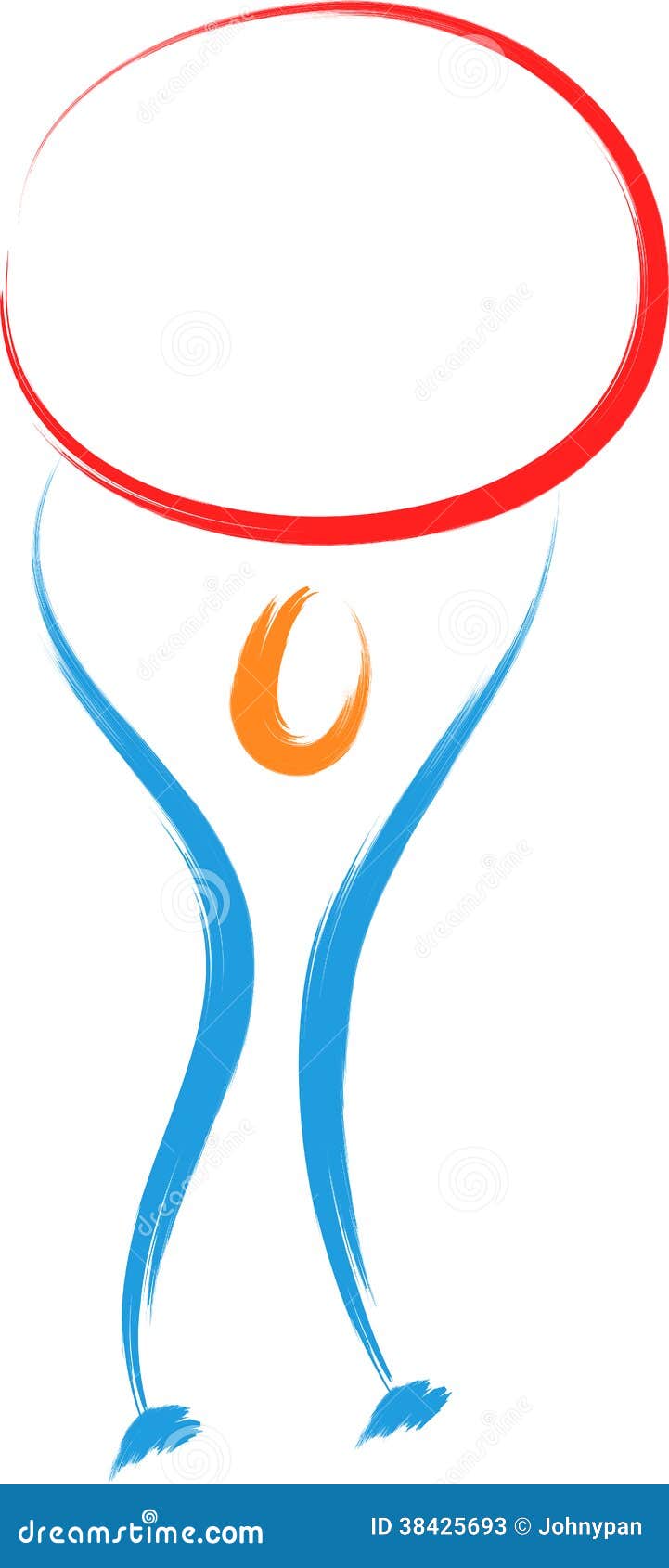 Man with circle logo stock vector. Illustration of people - 38425693