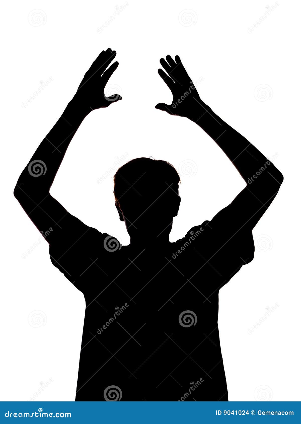 Man clapping hands stock photo. Image of silhouette, studio - 9041024
