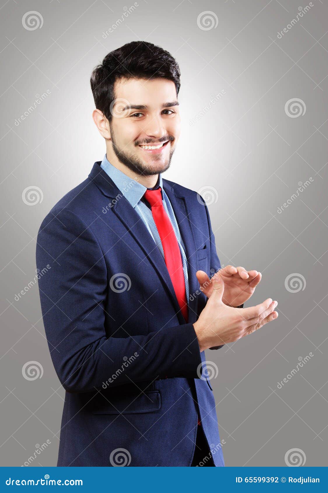 Man clapping hands stock photo. Image of collar, applaud - 65599392