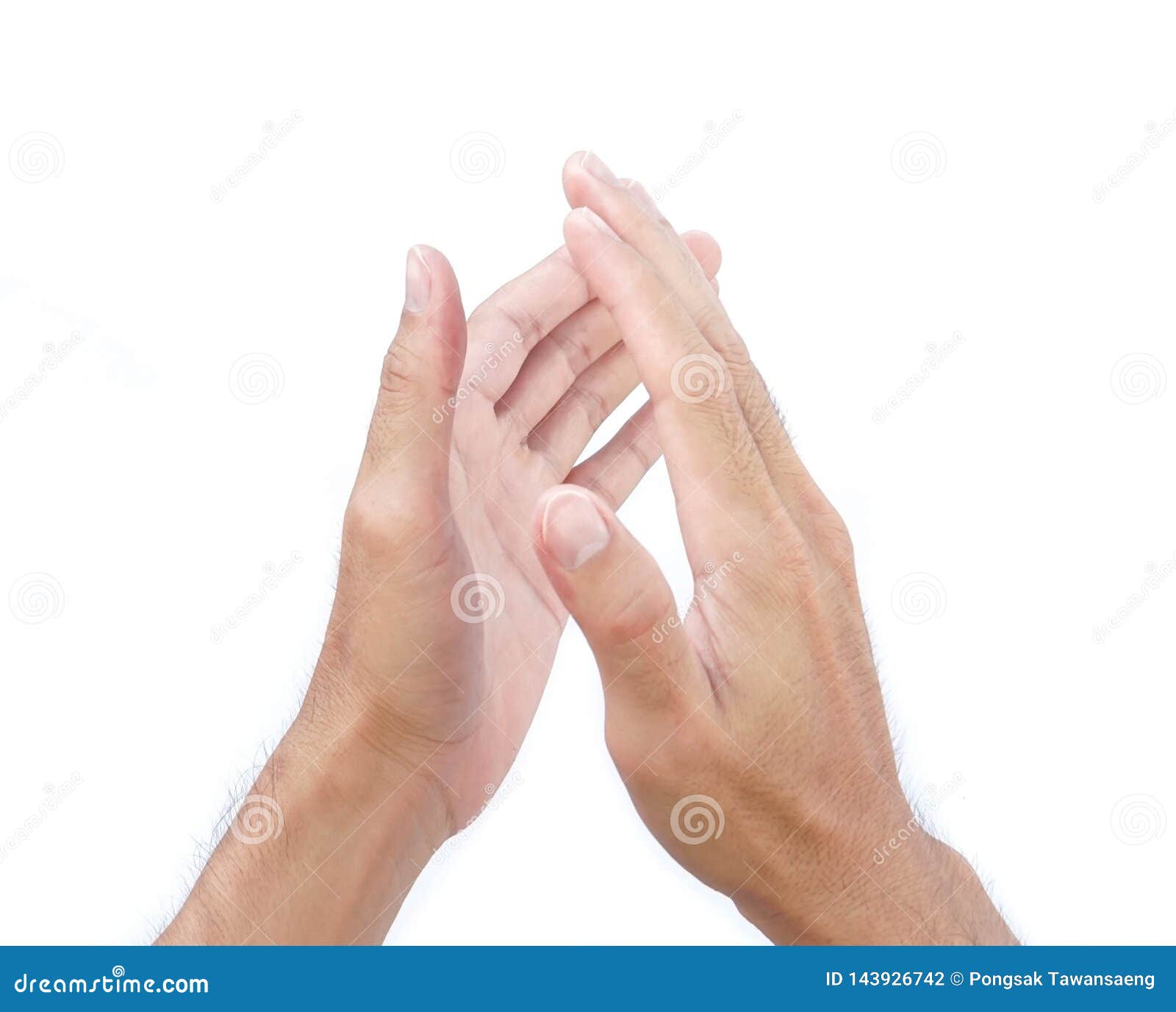 Man Clapping Hands on White Background Stock Photo - Image of clapping ...