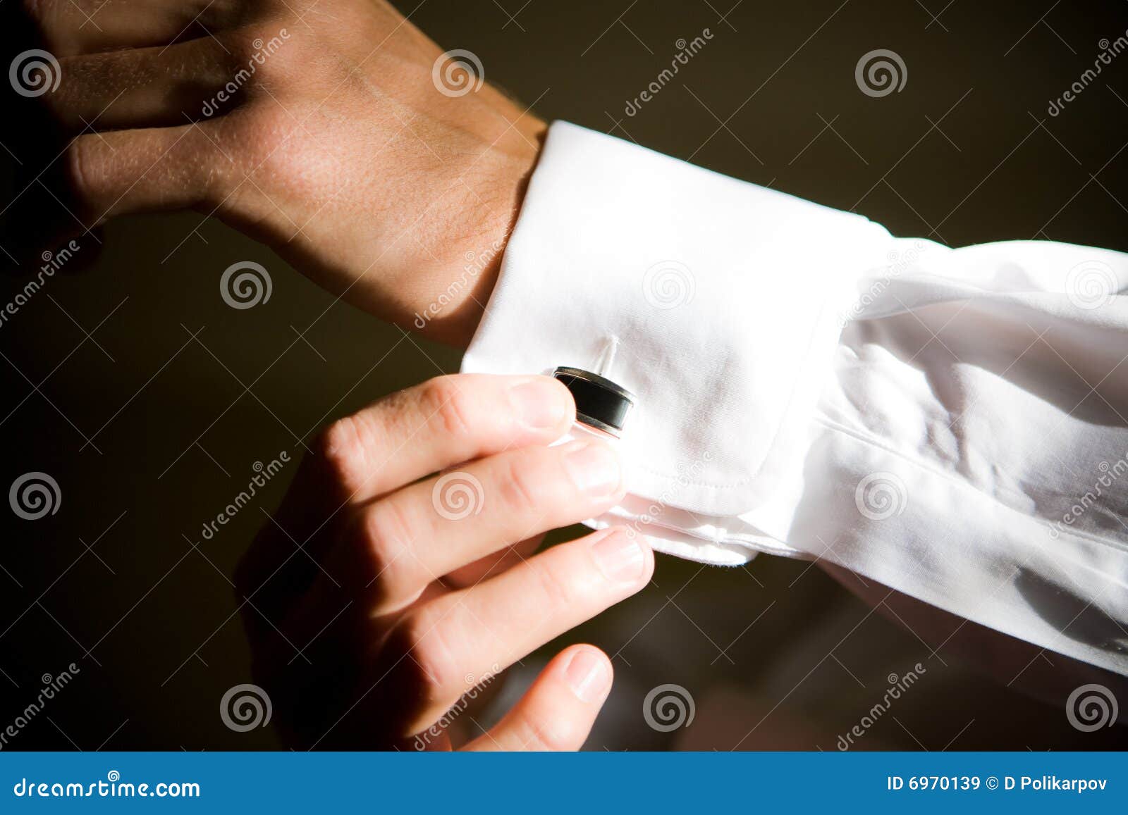 A man clasps a sleeve stock image. Image of indoors, greeting - 6970139