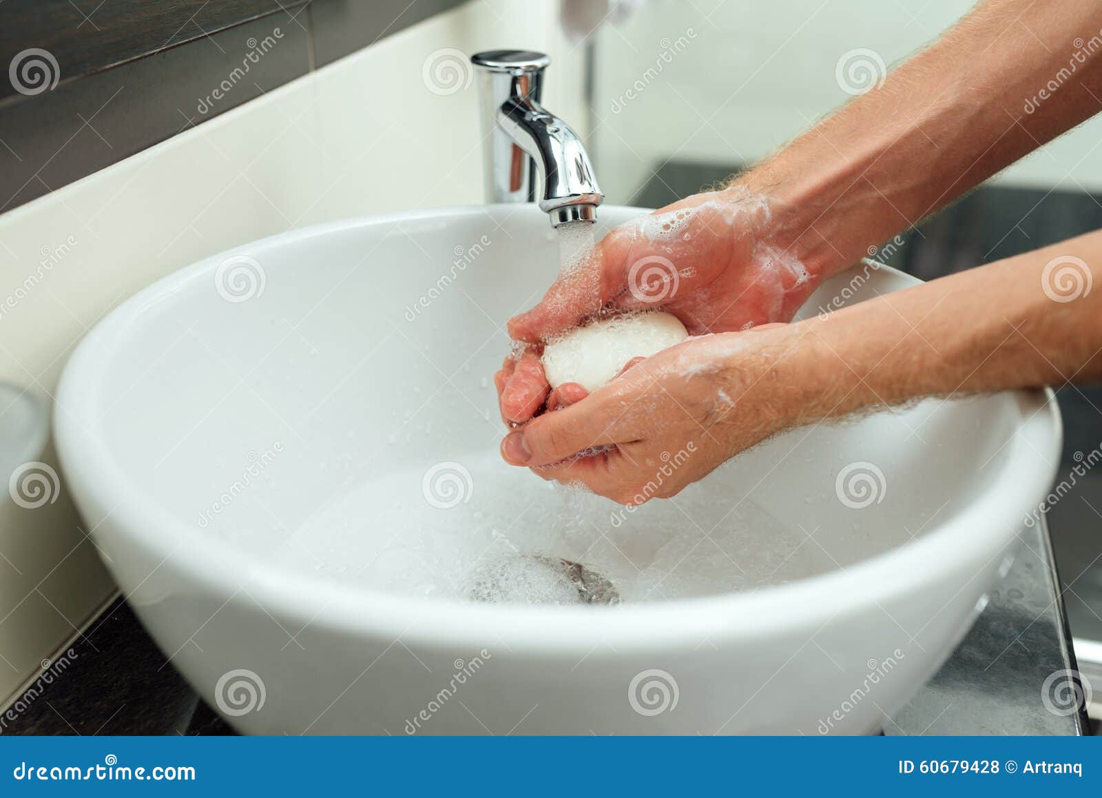 Man Cleans Soaps His Arms Stock Photos - Free & Royalty-Free Stock ...