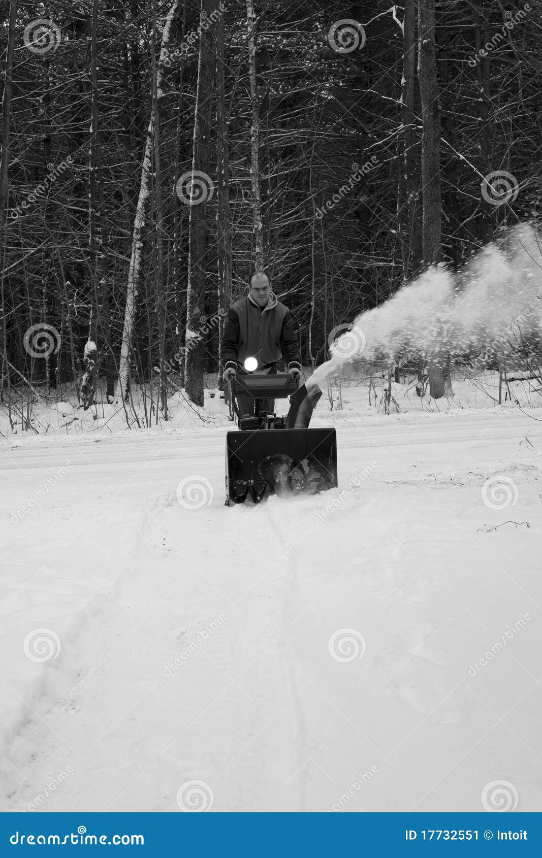 Man Clearing Driveway with Snow Blower Stock Image - Image of season ... Man Clearing Driveway with Snow Blower Stock Image - Image of season ...