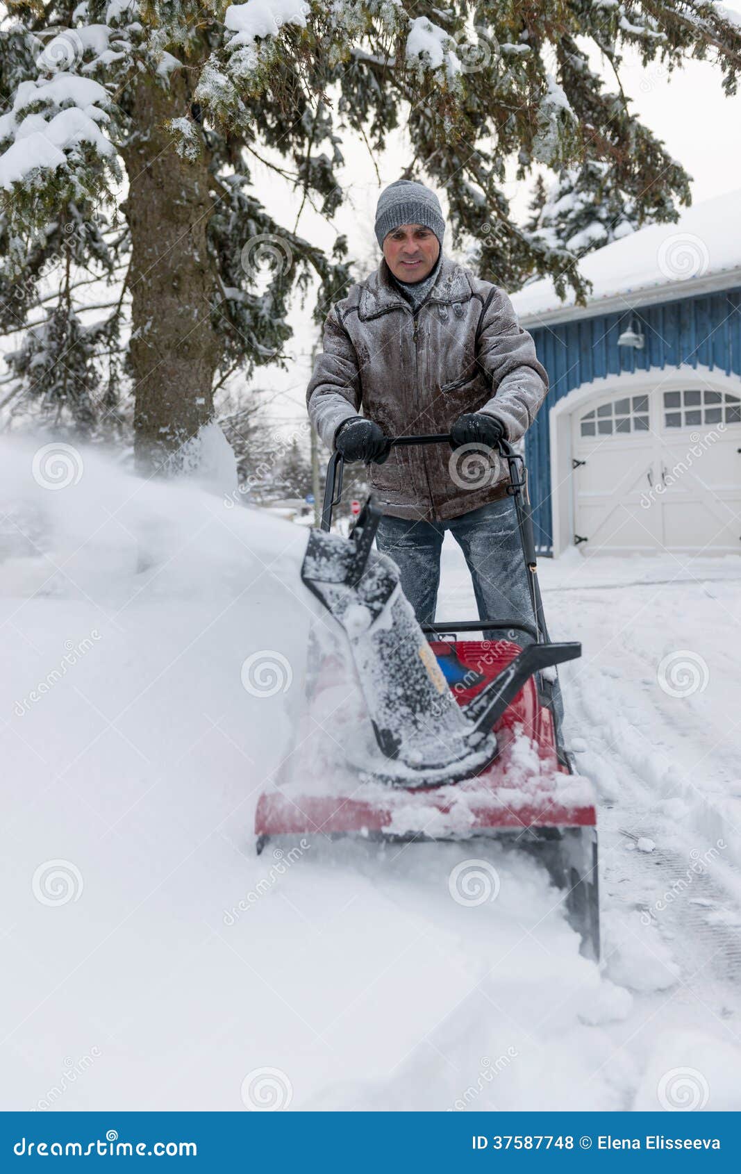 Man Clearing Driveway with Snowblower Stock Photo - Image of outside ... Man Clearing Driveway with Snowblower Stock Photo - Image of outside ...