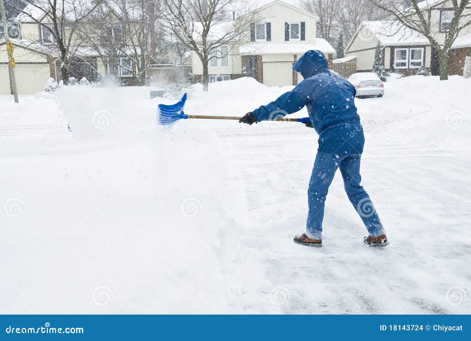 Man Clearing Snow in the Driveway Stock Photo - Image of coat, suburb ... Man Clearing Snow in the Driveway Stock Photo - Image of coat, suburb ...
