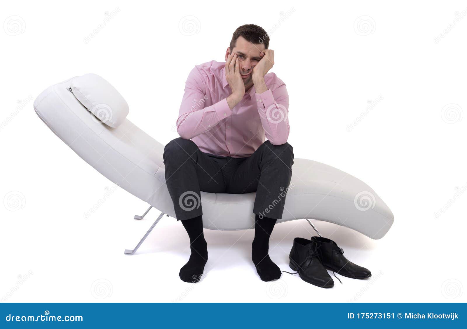 Man Client Sitting with Psychologist on the Comfortable Couch Stock ...