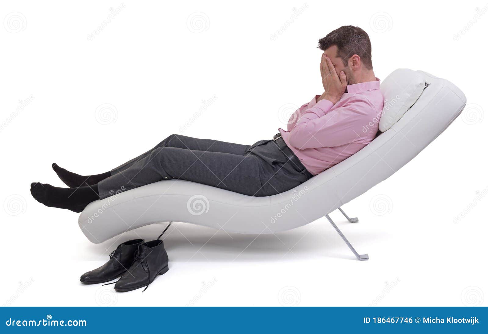 Man Client Sitting with Psychologist on the Comfortable Couch Stock ...