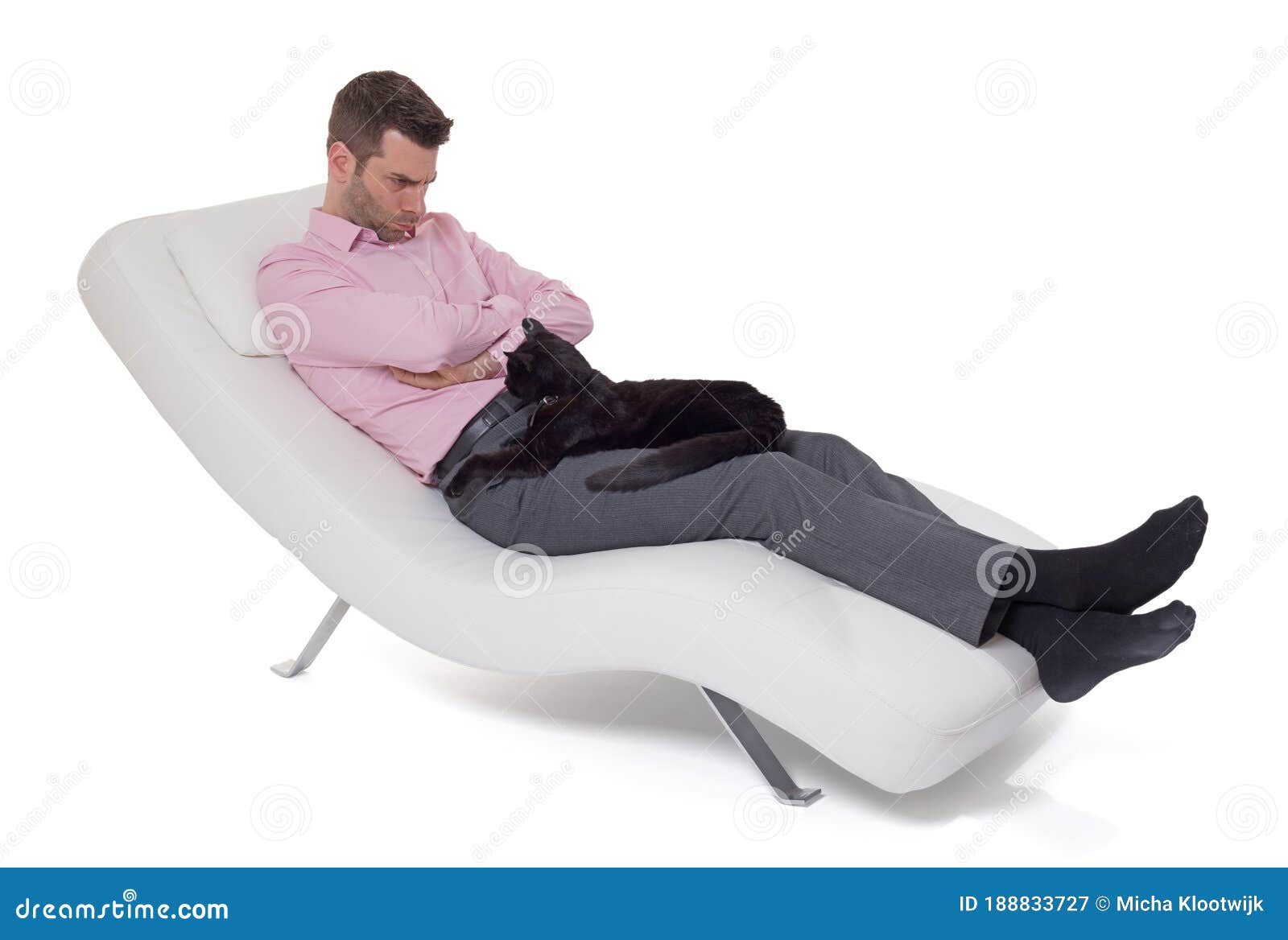 Man Client Sitting with Psychologist on the Comfortable Couch during ...