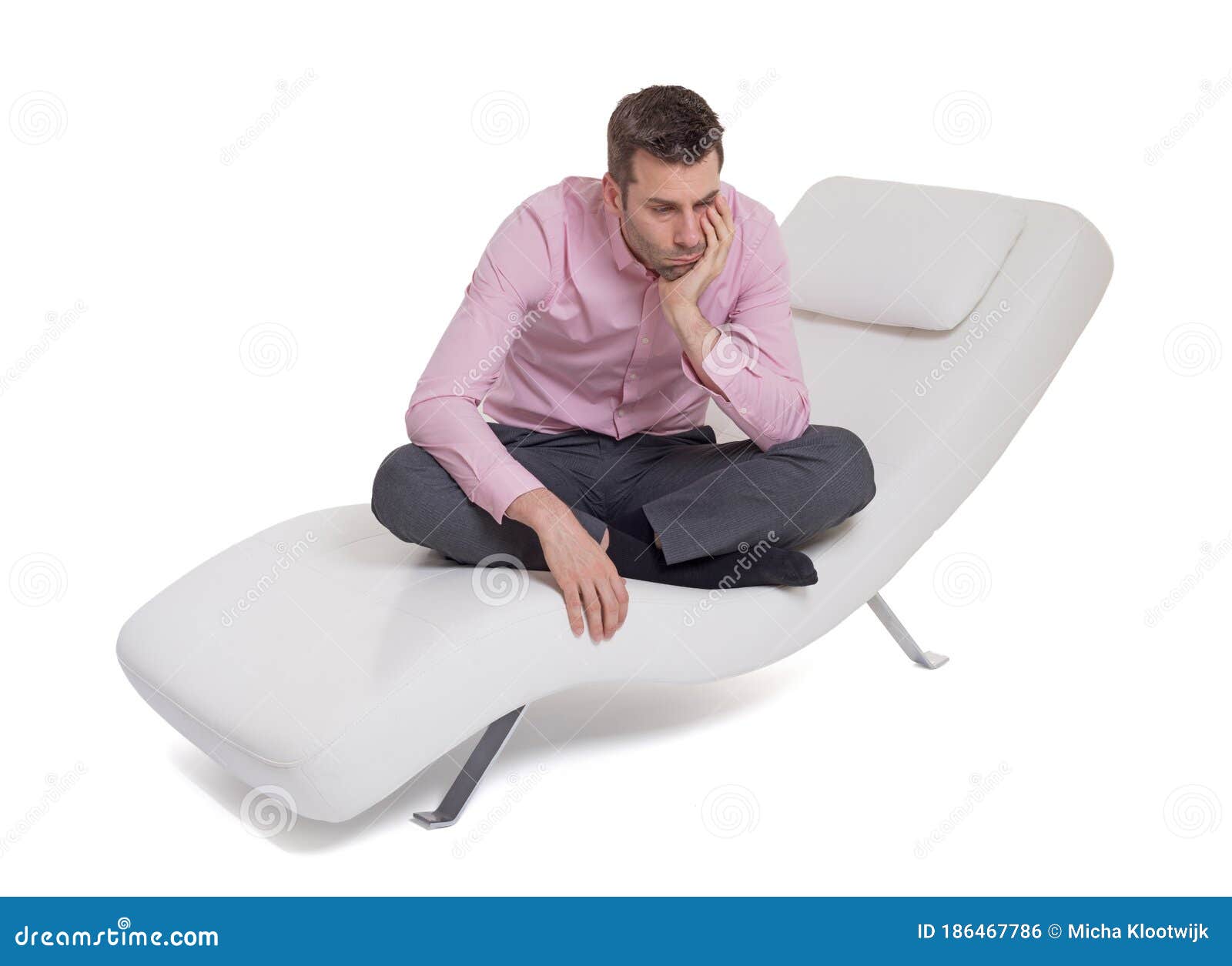 Man Client Sitting with Psychologist on the Comfortable Couch Stock ...