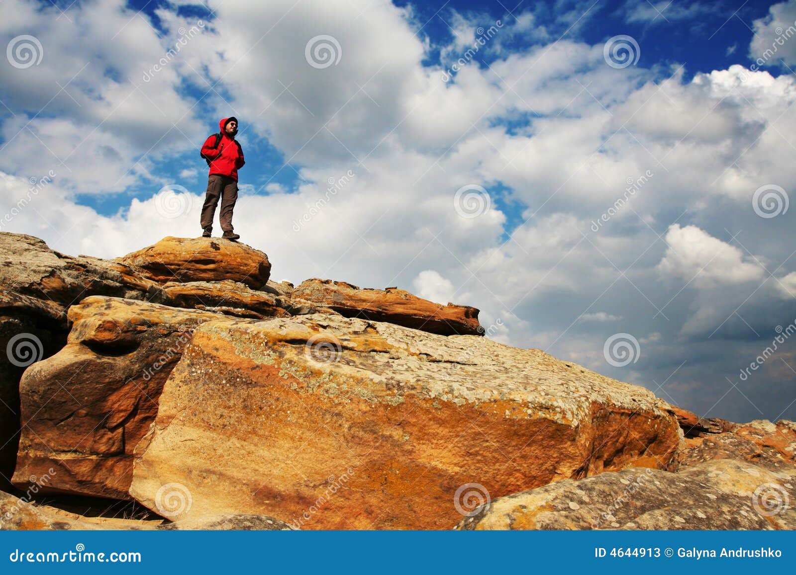 Man on the cliff stock image. Image of people, cliff, climb - 4644913