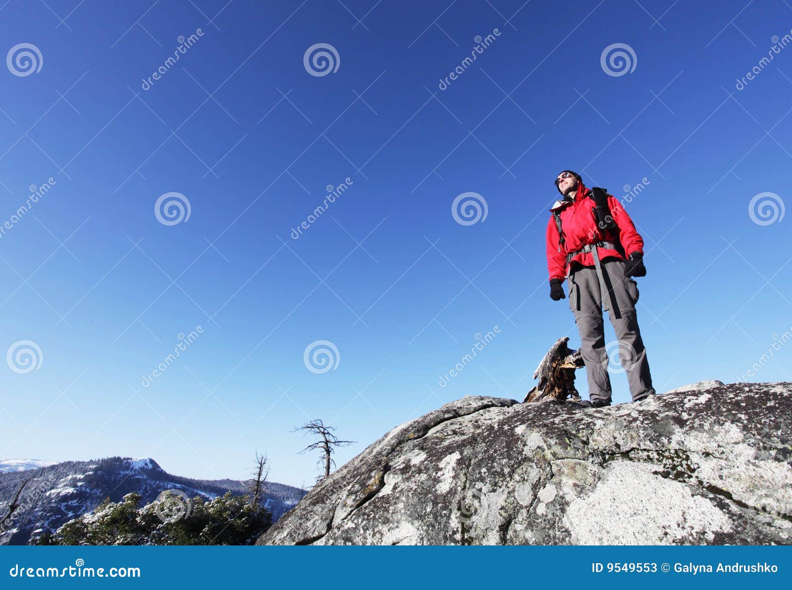 Man on the cliff stock image. Image of spring, landscapes - 9549553