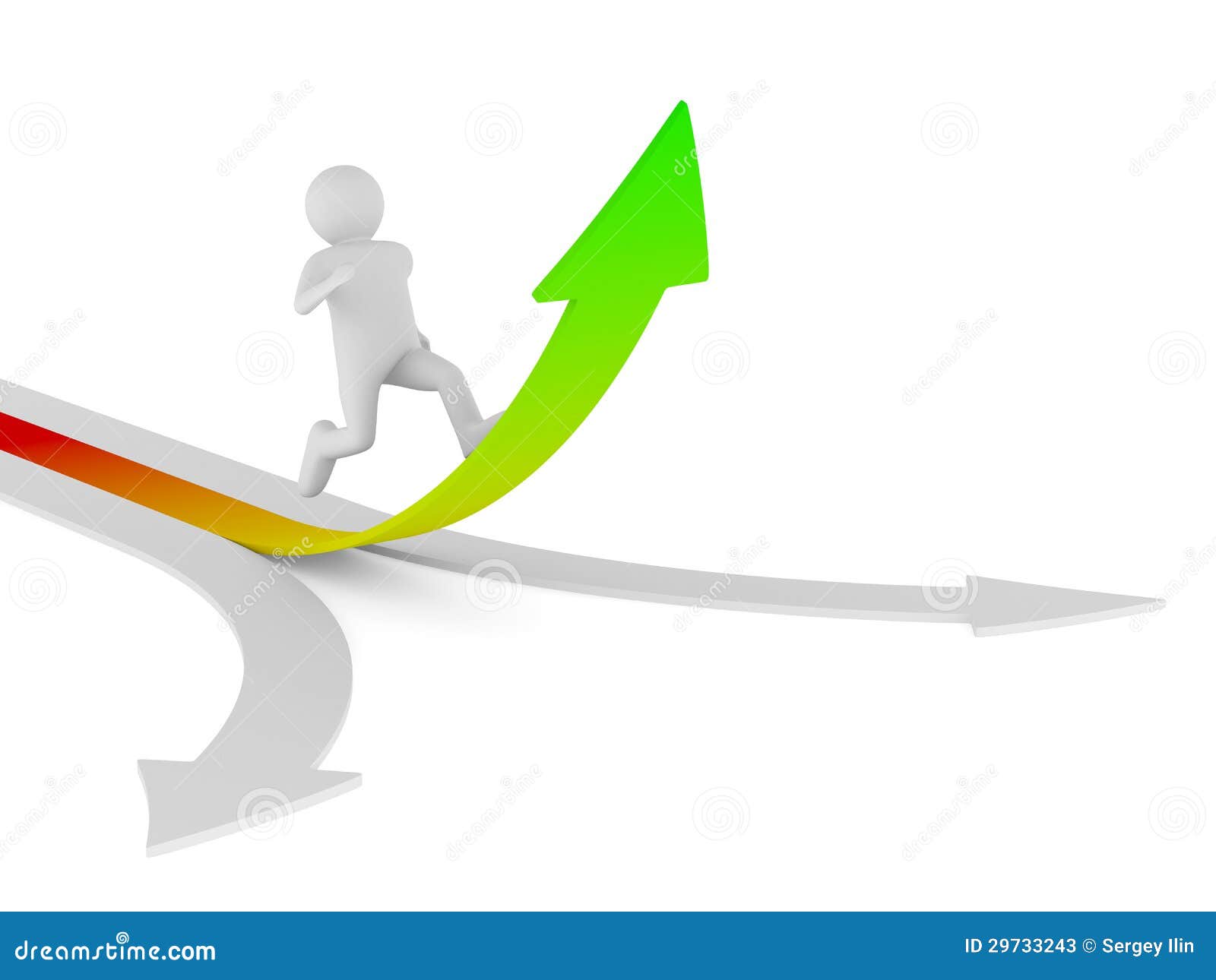 Man Climb Red Arrow Royalty-Free Stock Photography | CartoonDealer.com ...