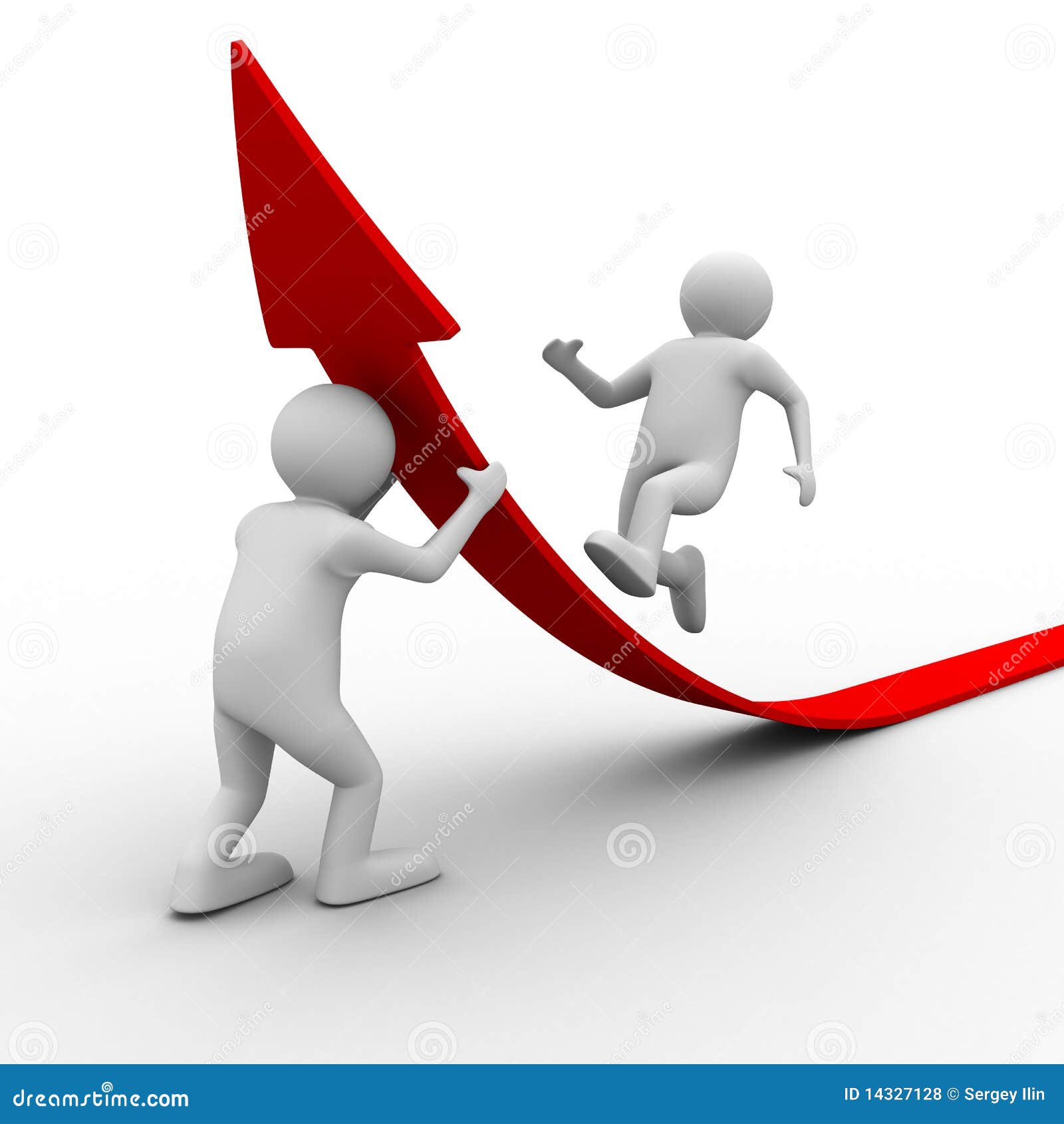 Man climb red arrow stock illustration. Illustration of leader - 14327128