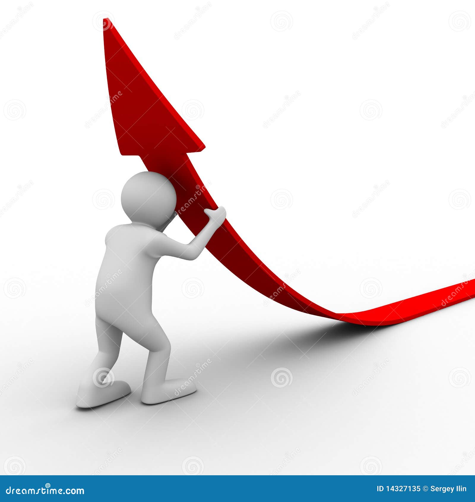 Man climb red arrow stock illustration. Illustration of forward - 14327135
