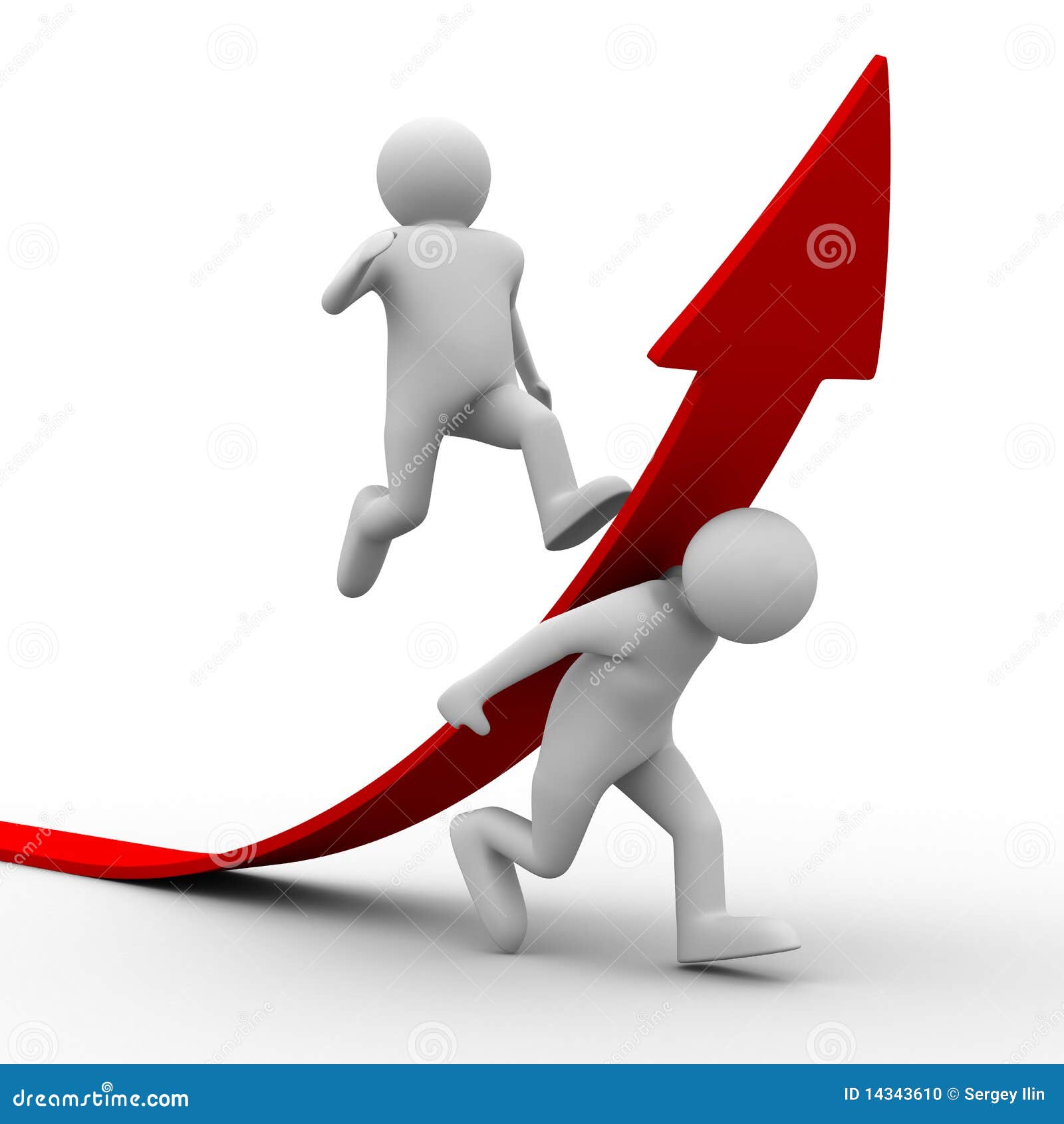 Man climb red arrow stock illustration. Illustration of difficult ...