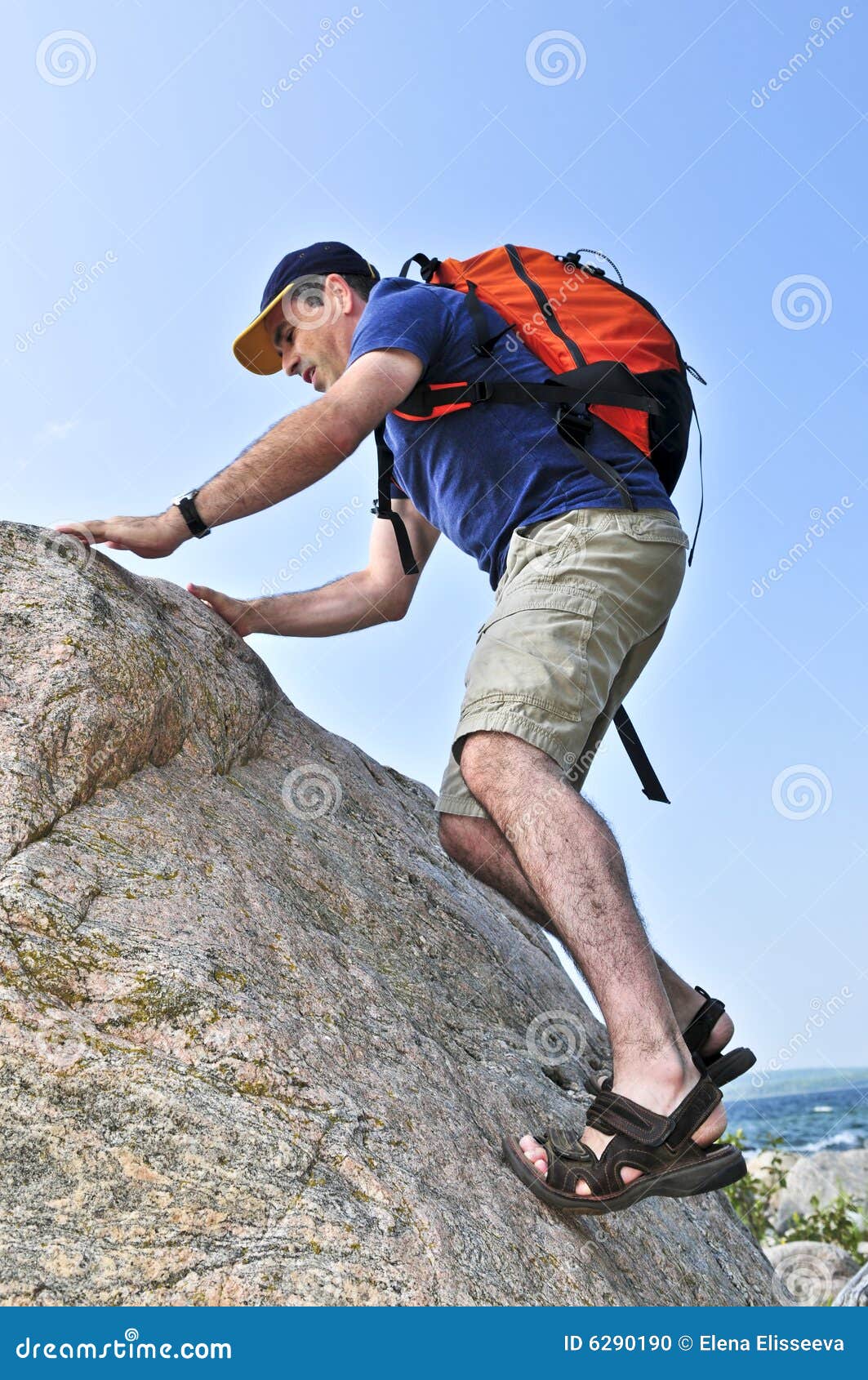 Man climbing stock photo. Image of activity, hiker, achievement - 6290190