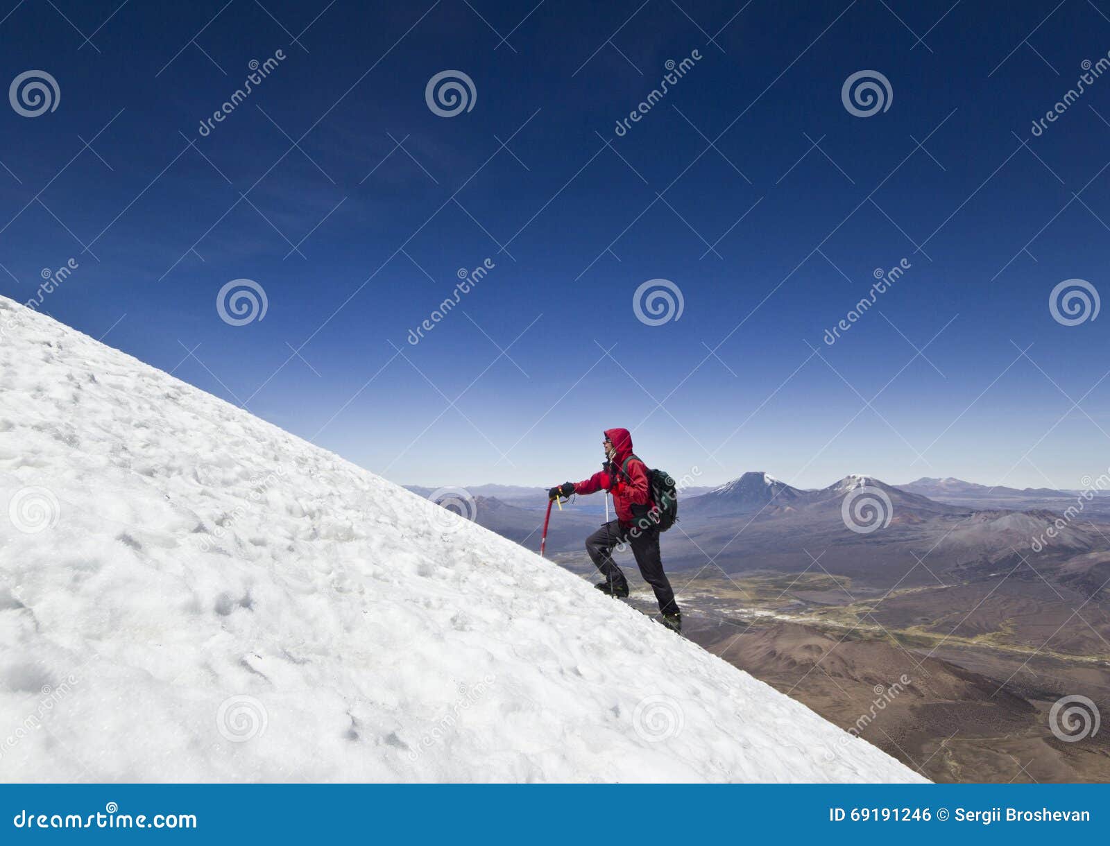 Climbing The Volcano Bromo, Indonesia. Clouds Obscured The Crater Stock ...