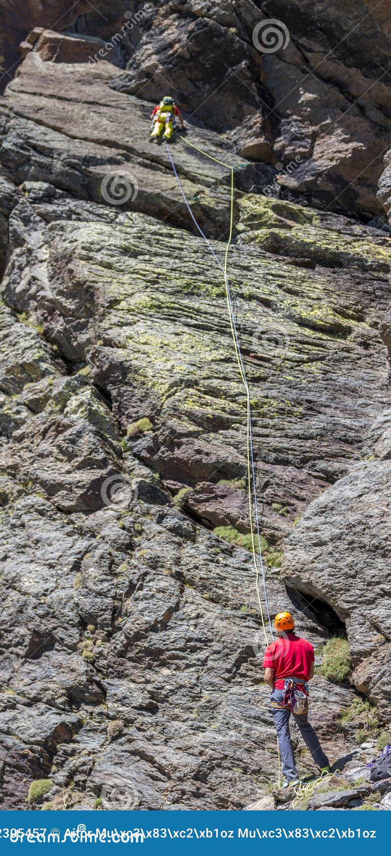 Man climbing high mountain stock image. Image of leisure - 102305457